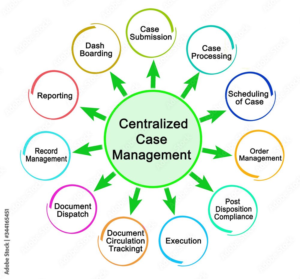Components of Centralized Case Management. Stock Illustration | Adobe Stock