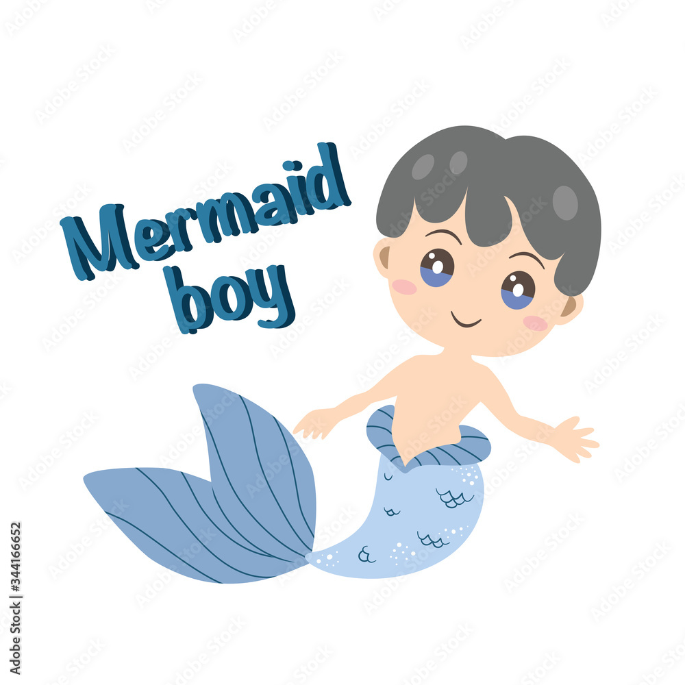 Boy Mermaid Cartoon