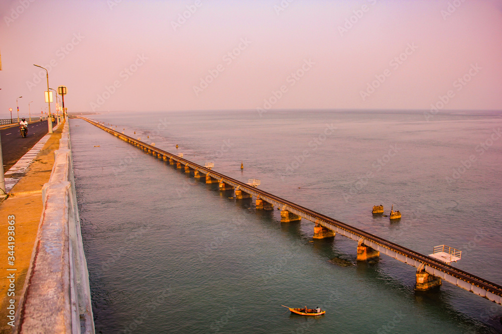 Pamban Bridge is a railway bridge which connects the town of Mandapam ...