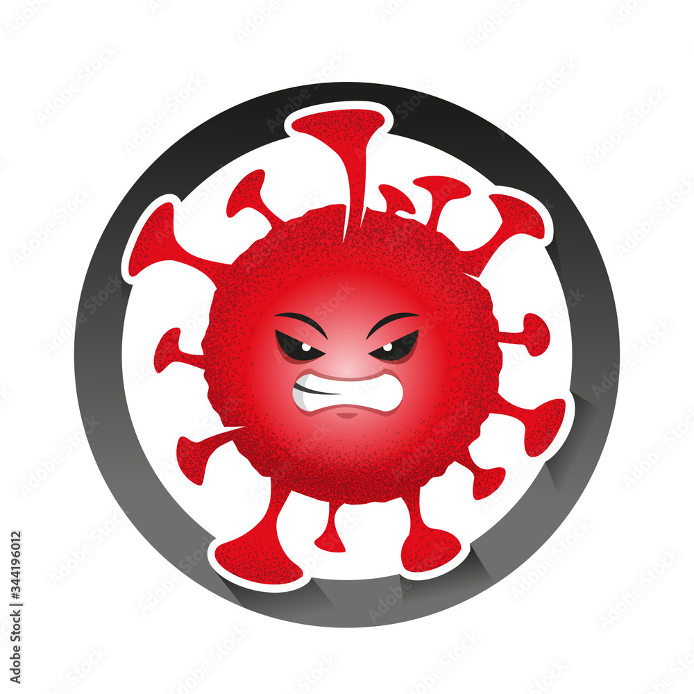 COVID 19 CORONAVIRUS FURIOUS ANGRY - Emoticon Icon Emoji VECTOR - JPEG ...