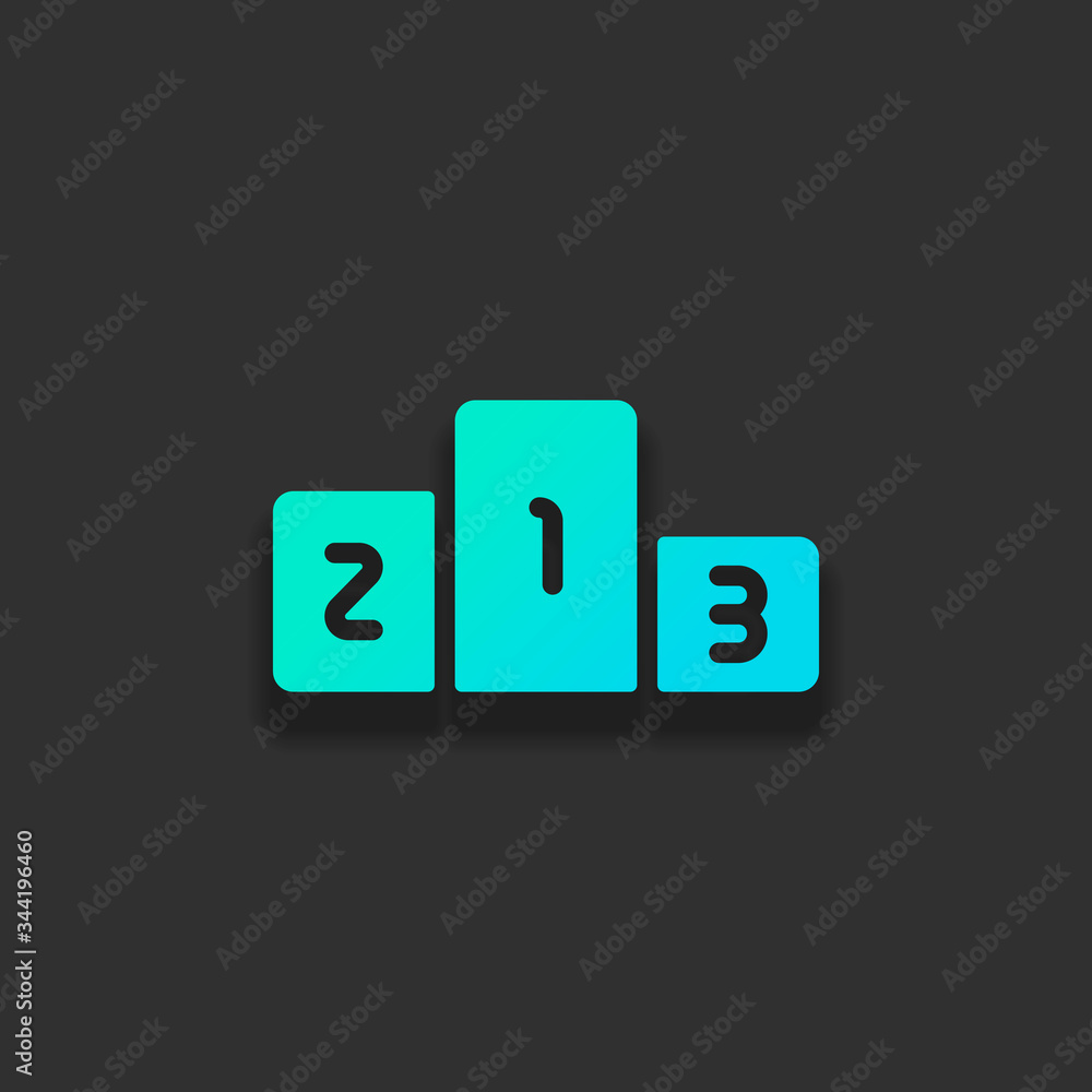 Winners podium, three levels, sport logo. Colorful logo concept with ...