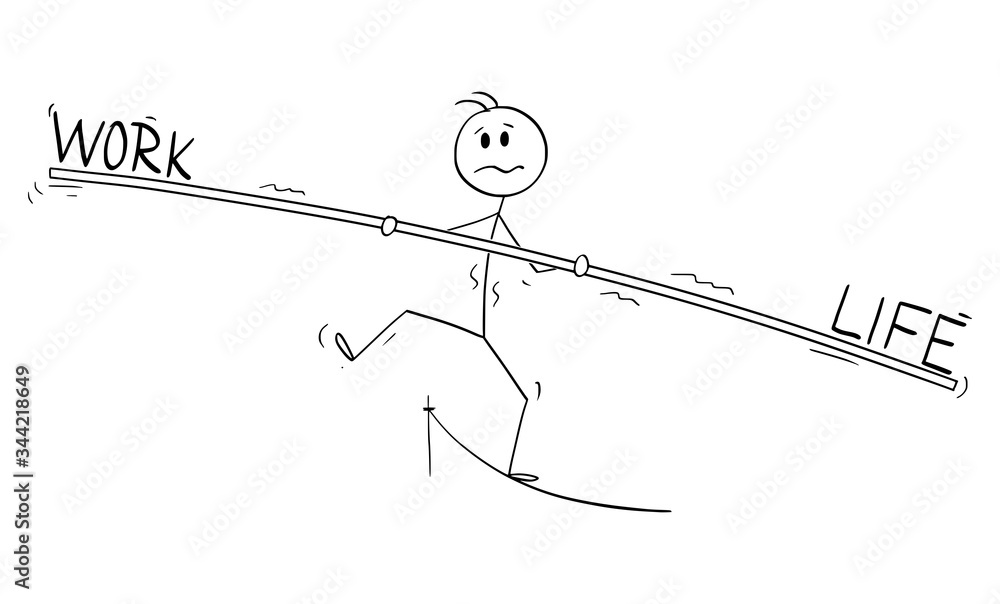 Vector cartoon stick figure drawing conceptual illustration of man or ...