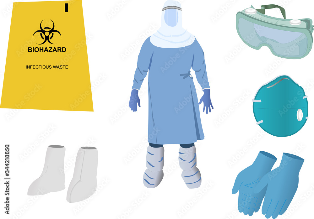 Vector Images of Personal Protective Equipment (PPE) Kit Stock Vector ...
