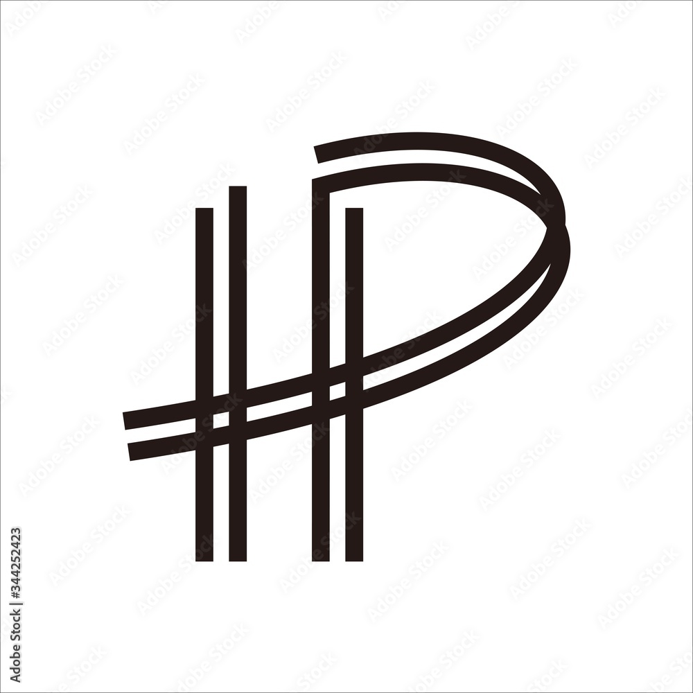 Letter H and P logo designs. H and P initials logo vector template ...