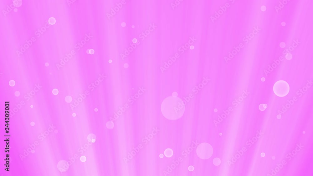 Abstract motion bubble particles with light shines in pink animated ...