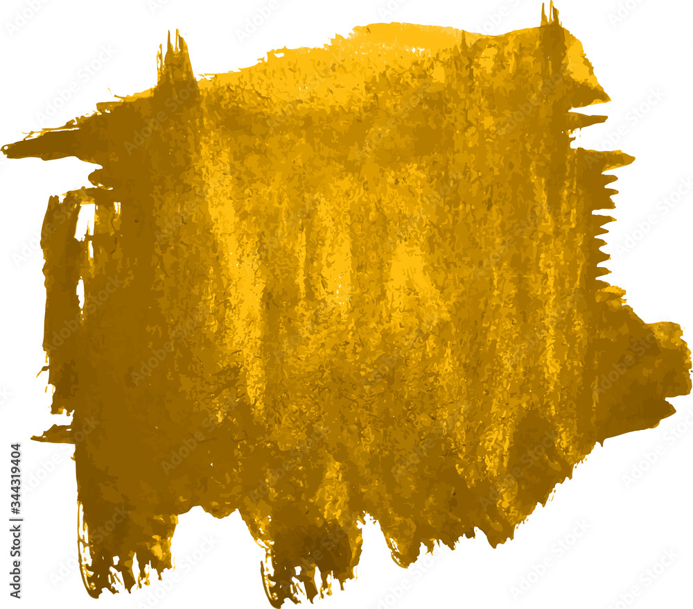 Abstract gold watercolor hand paint texture, isolated on white ...