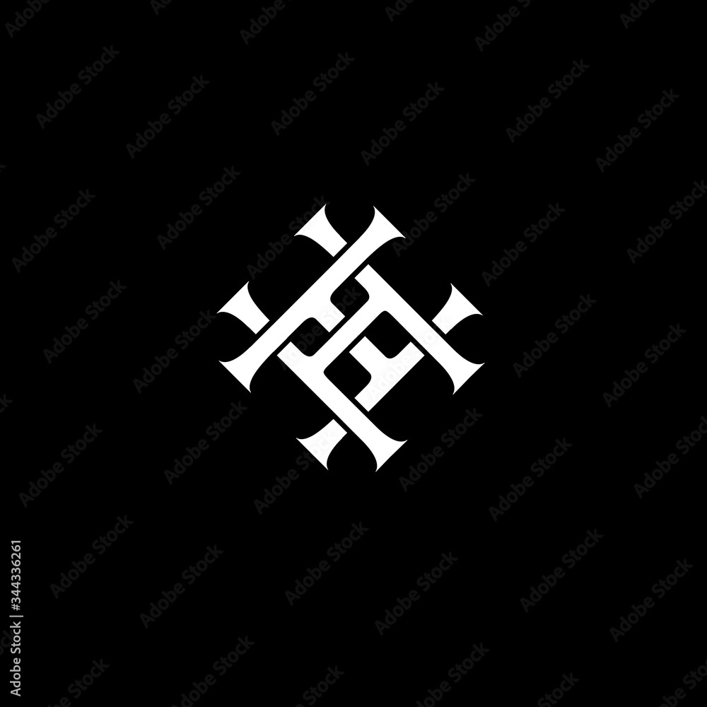 vector initial letter HH monogram icon logo design template ...