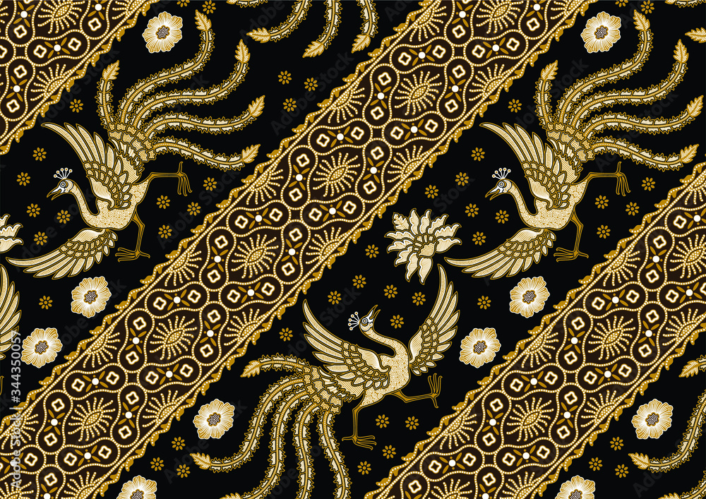 Indonesian batik patterns, Batik is a technique of wax-resist dyeing ...