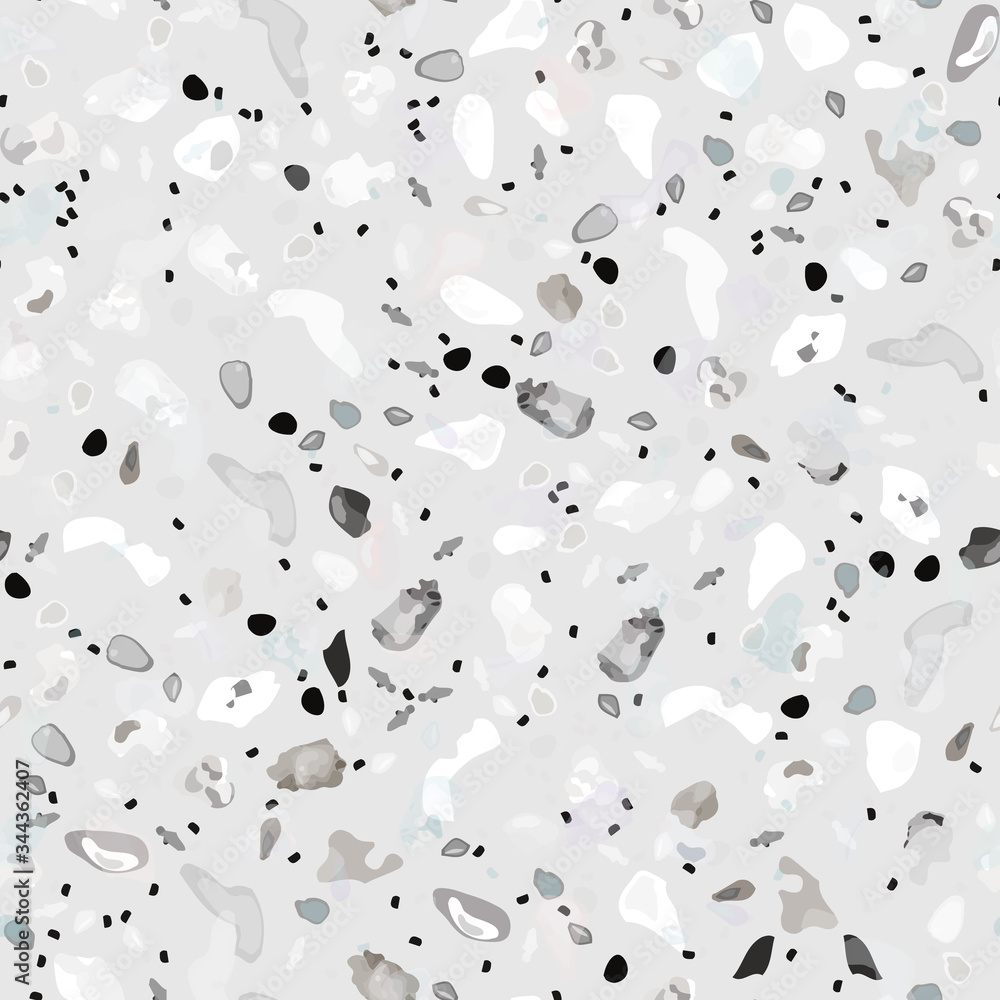 Terrazzo Texture Vector. Flooring Seamless Pattern Stock Vector | Adobe ...