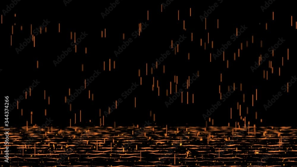 Abstract golden rain background with shining bokeh sparkling particles ...