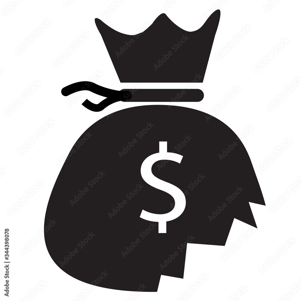 money lost icon on white background. flat style. money deduction icon ...