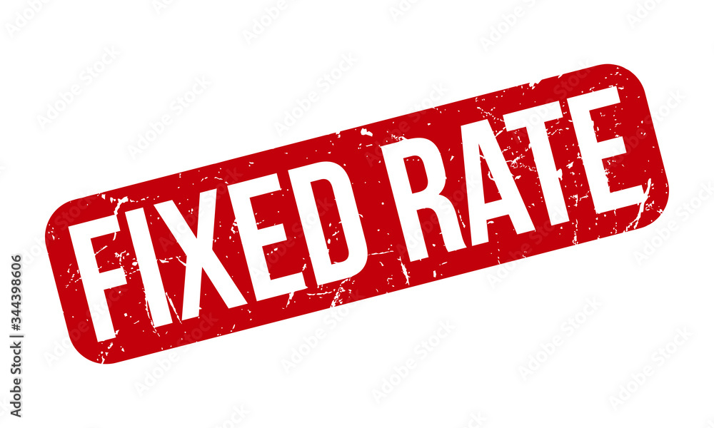 Fixed Rate Rubber Stamp. Red Fixed Rate Rubber Grunge Stamp Seal Vector ...