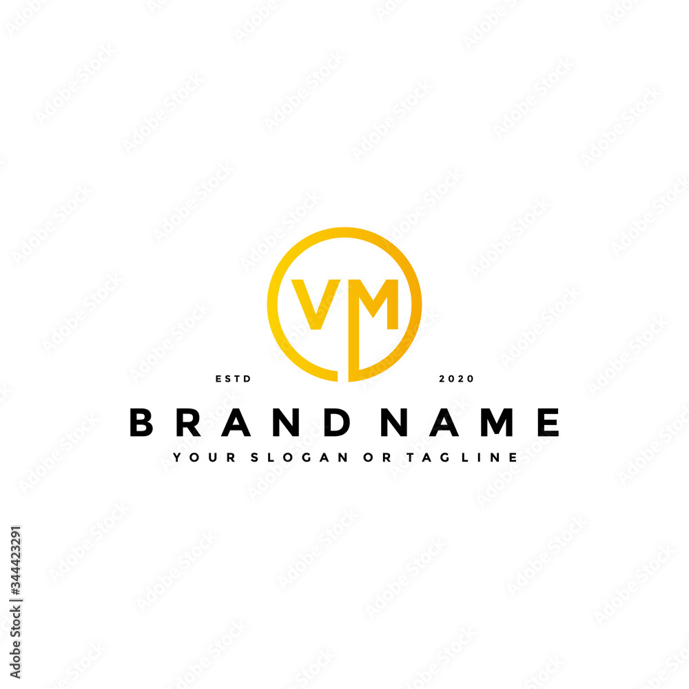 letter VM logo design vector Stock Vector | Adobe Stock