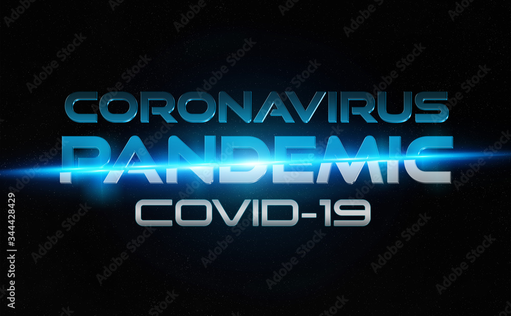 Coronavirus Covid-19 text breaking news style. 2019-nCoV official name ...