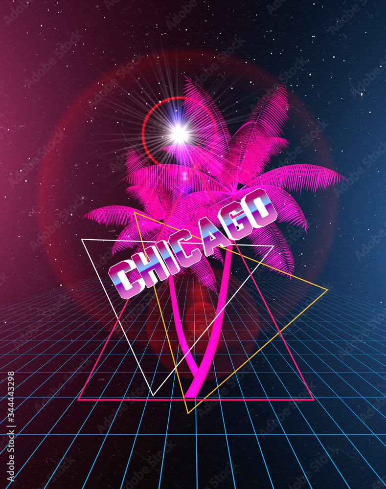 Chicago Synthwave Art,Synthwave Poster,Synthwave Print,Synthwave ...
