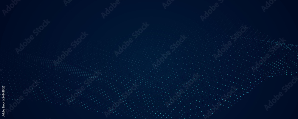 Abstract blue pattern and background poster with dynamic triangle ...