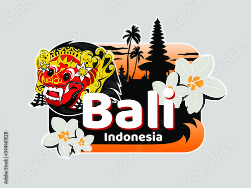 Bali Travel Logo Vector. Bali Trip logo with balinese culture ...