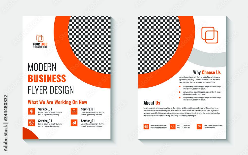 Double side flyer design template for modern creative business Stock ...