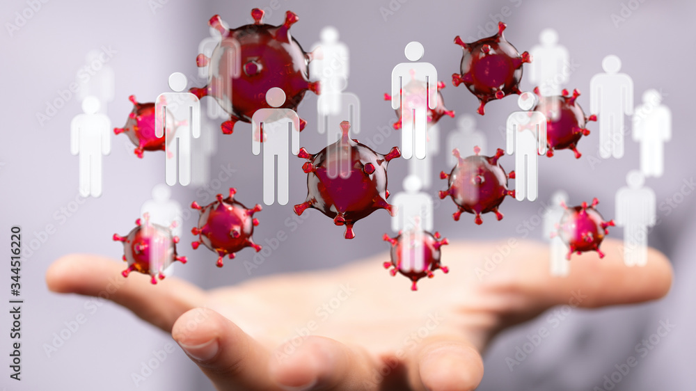 virus digital infection illustration 3d disease Stock Photo | Adobe Stock