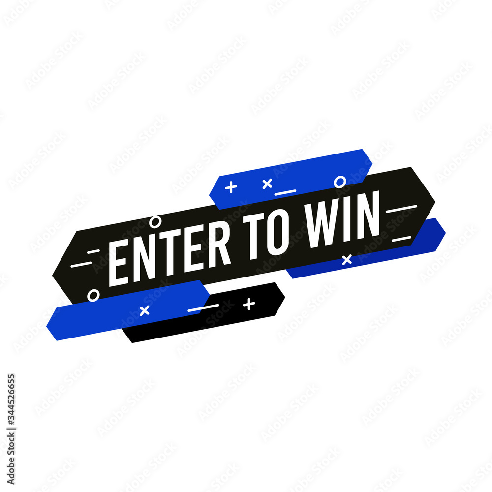 Enter to win icon and label. Poster template design for social media ...