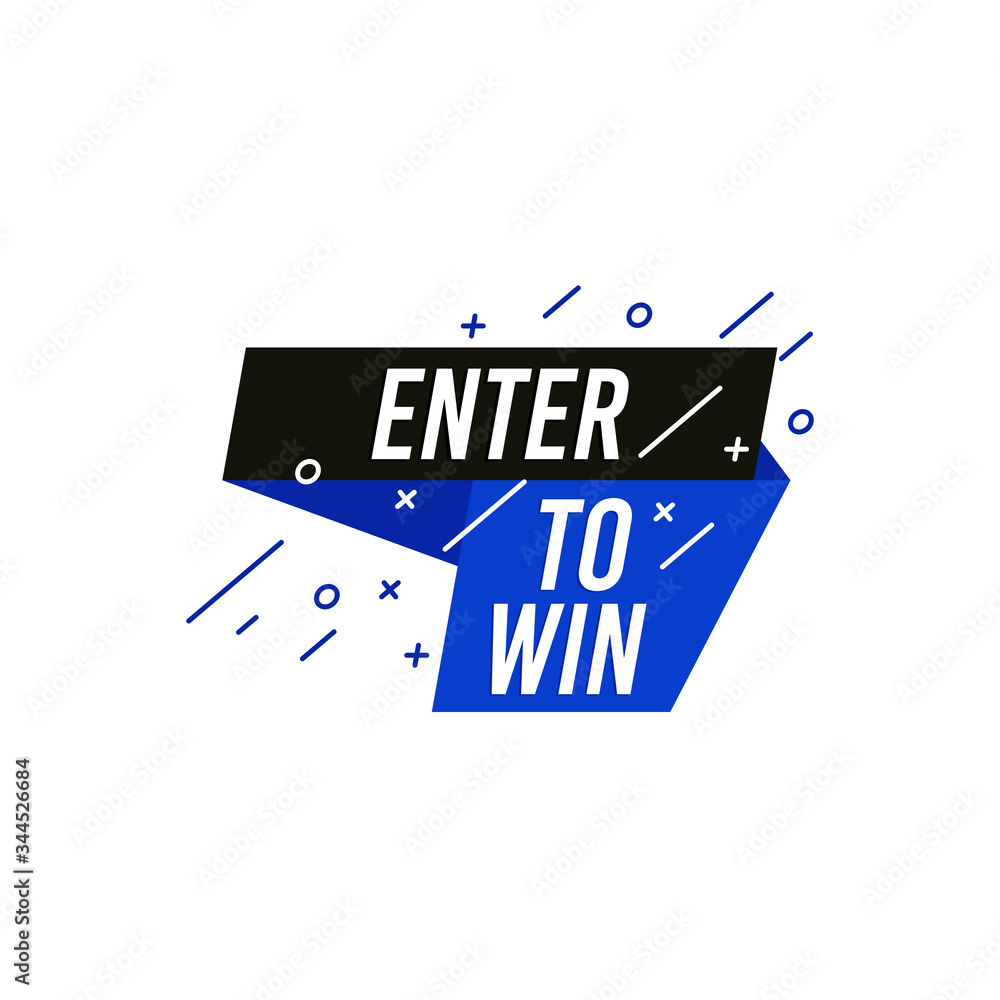 Enter to win icon and label. Poster template design for social media ...