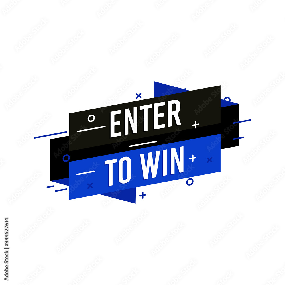 Enter to win icon and label. Poster template design for social media ...
