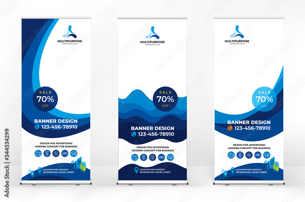 Roll-up design set, creative banner abstract background, banner for ...