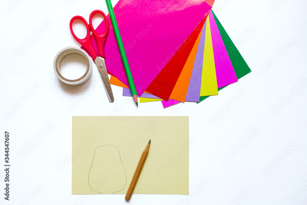 How to make a flower at home from colored paper. Colorful flower made ...