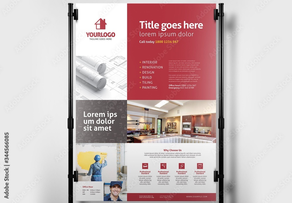 Banner Layout for Building Construction Contractors Stock Template ...