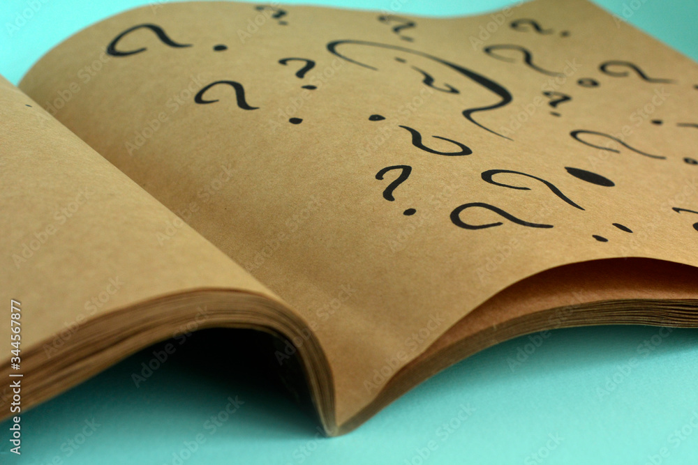 Paper stickers with a question mark , concept for solving the problem ...