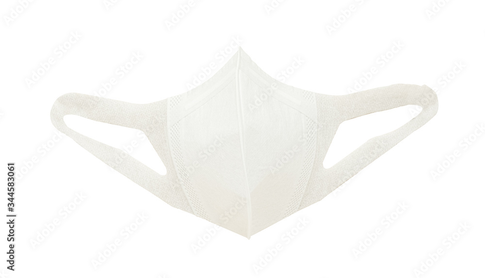 single white paper mask surgical triagle shape filter dust pollution ...