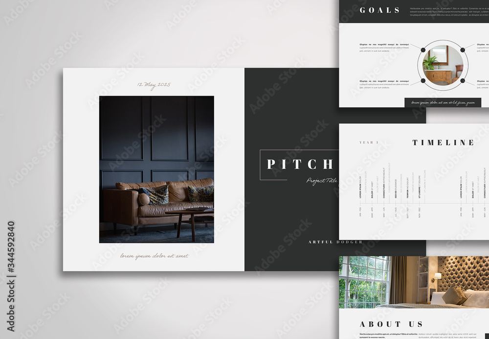 Pitch Deck Layout Stock Template | Adobe Stock