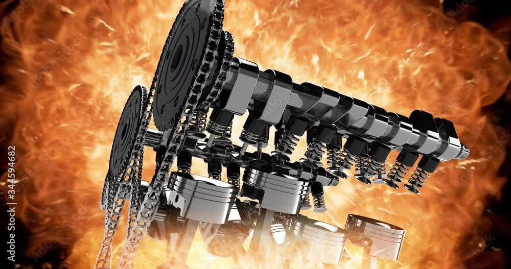 Sport Car Speedometer And Tachometer Pushing The Limits. Powerful V8 ...