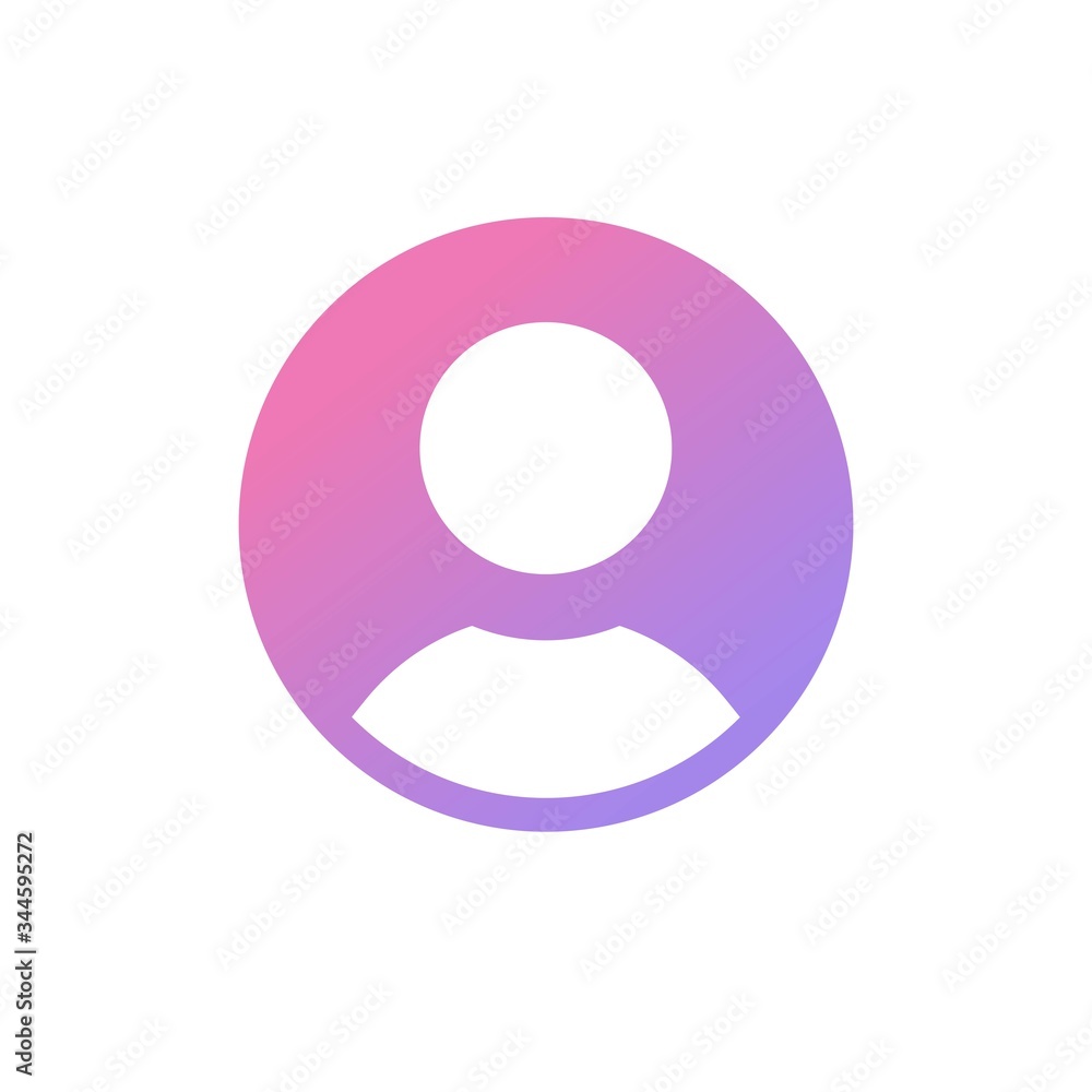 My account profile user icon or internet avatar person silhouette round ...