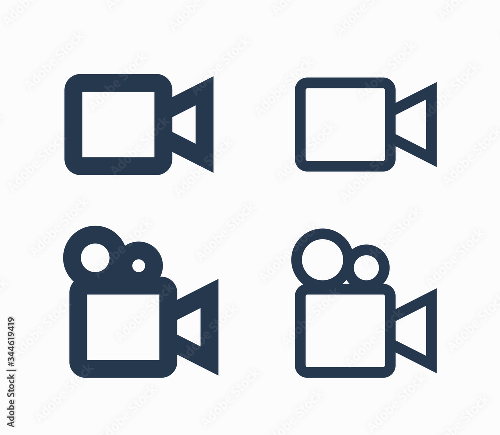Play video line vector minimalistic icon. Movie symbol. Multimedia ...