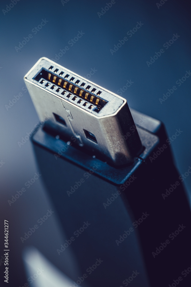 DisplayPort wire. DisplayPort Connector. Digital display interface ...