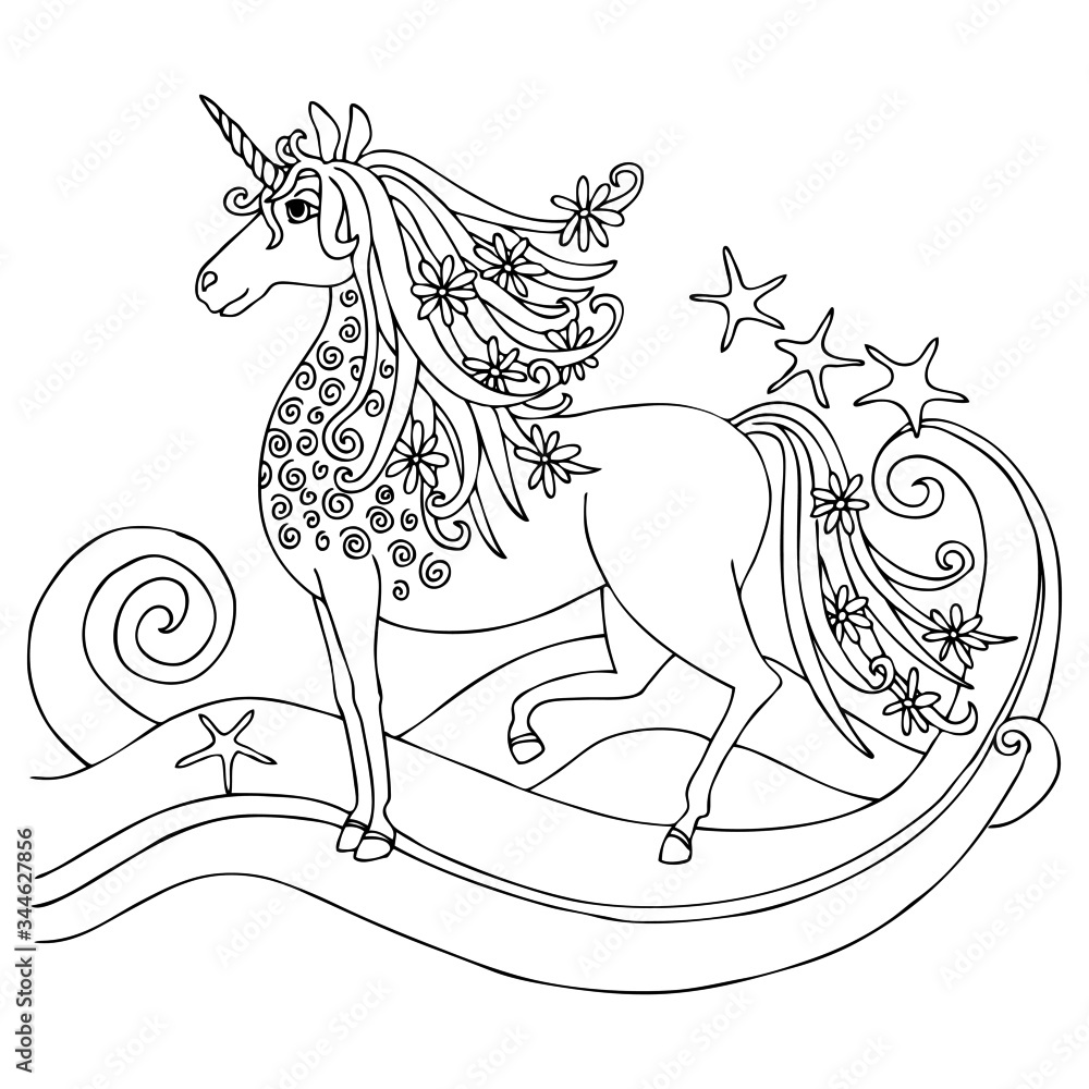 Stars And Fantasy Coloring Pages