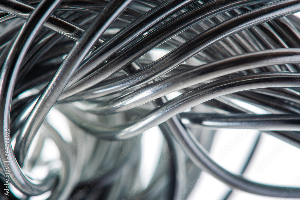 Metal wire construction isolated on white background Stock Photo ...