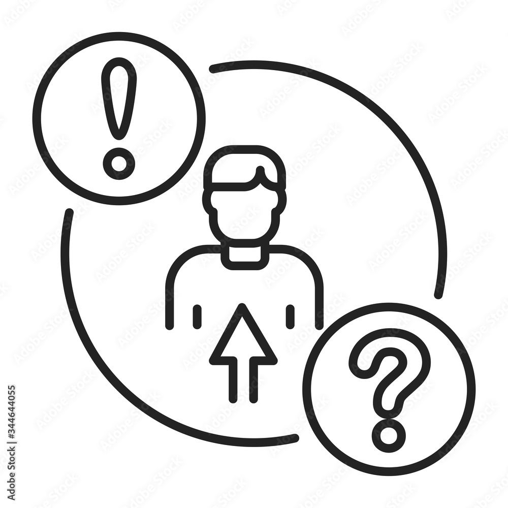 Stick to the statements of I black line icon. Pictogram for web page ...