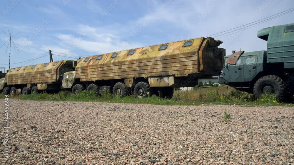 military truck for Soviet intercontinental missiles, military equipment ...