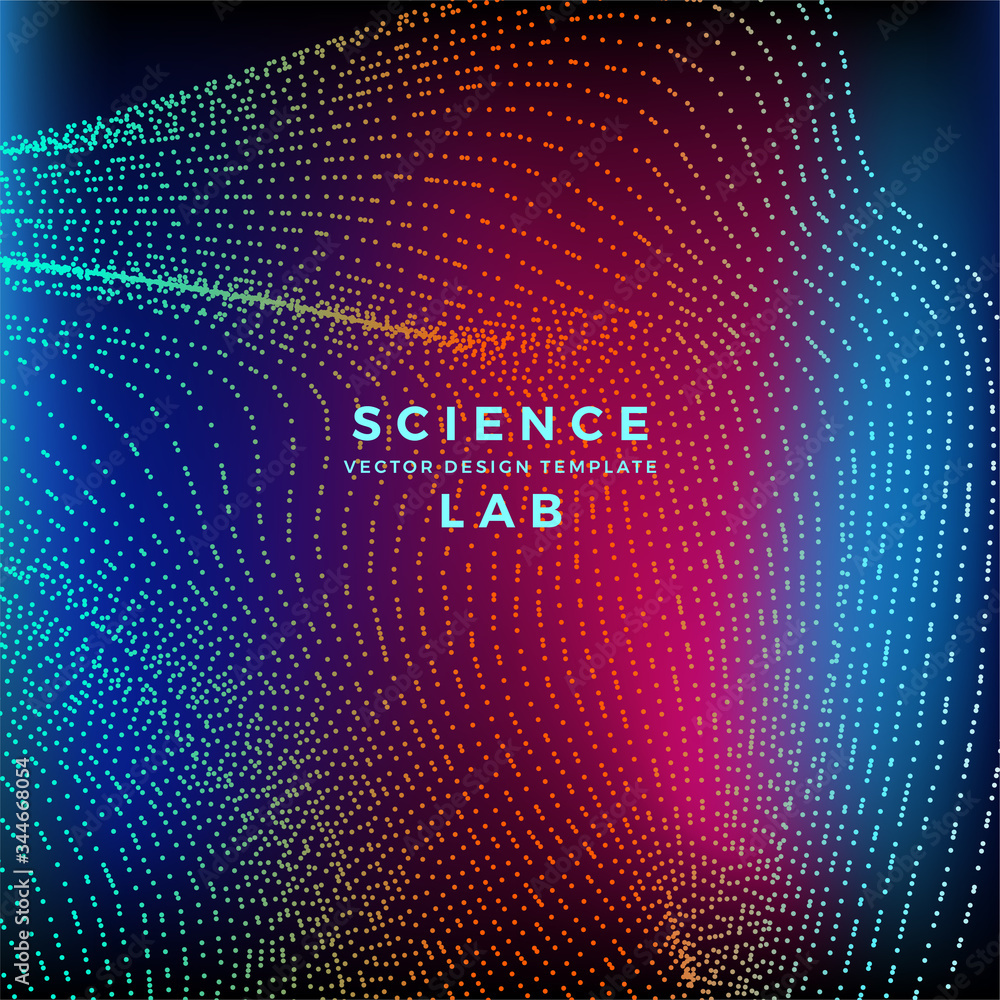 Science or technology background with dynamic particles. Trendy ...