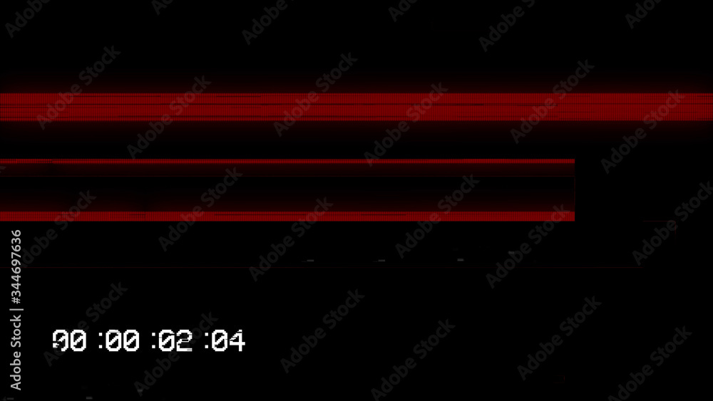 Vintage VHS glitch defects noise and artifacts effect. Stock ...
