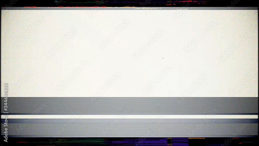 Vintage VHS glitch defects noise and artifacts effect. Stock ...
