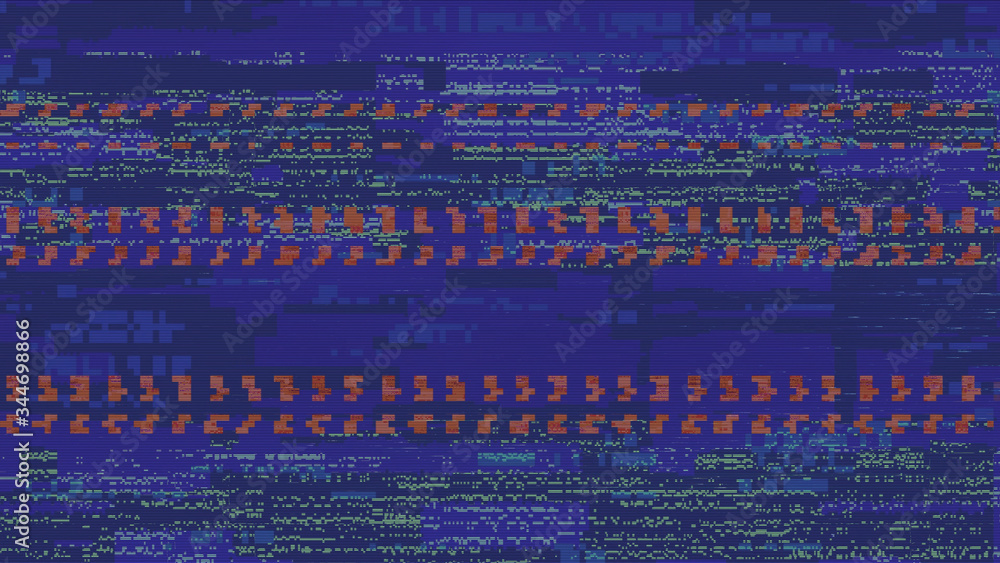 Vintage VHS glitch defects noise and artifacts effect. Stock Photo ...