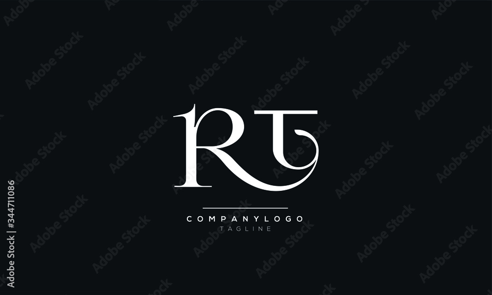 RT Letter Logo Design Icon Vector Symbol Stock Vector | Adobe Stock