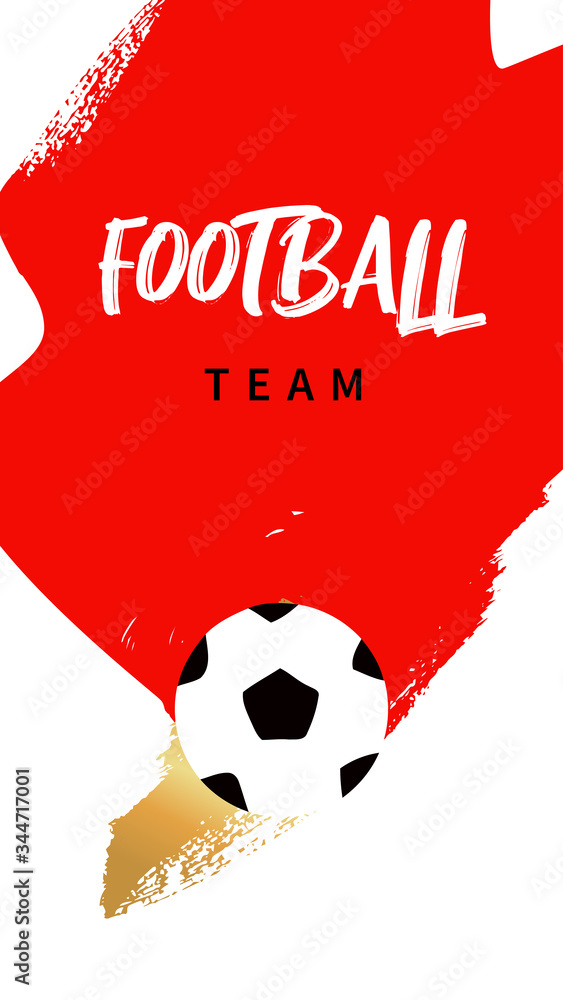 Template design poster, banner, card, logo for football, soccer school ...