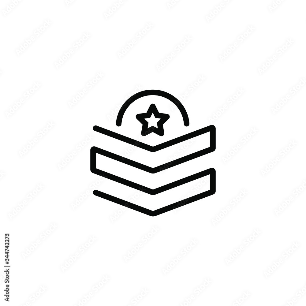 Military or police rank thin icon in trendy flat style isolated on ...
