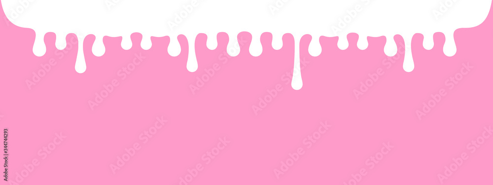milk drops flowing on pastel pink color background and copy space ...