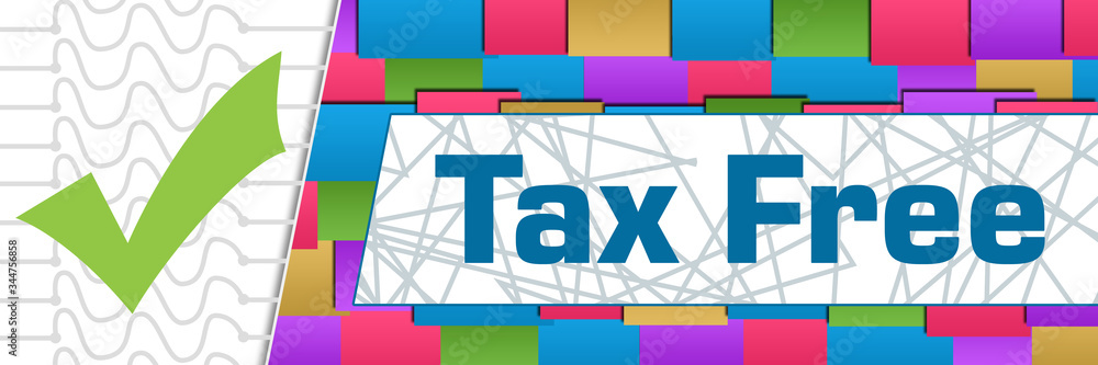 Tax Free Colorful Blocks Squares Grid Texture Symbol Stock Illustration ...
