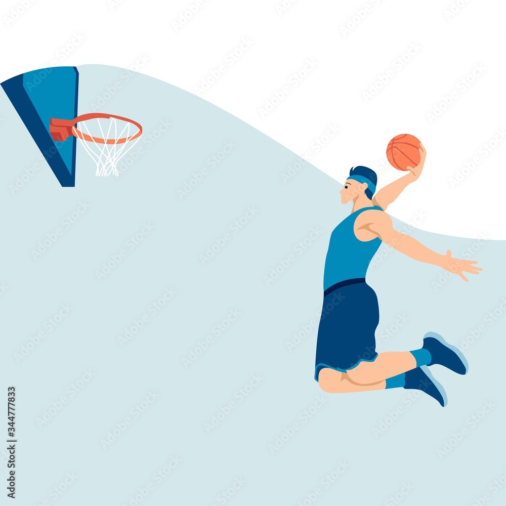 Basketball Cartoon Dunk